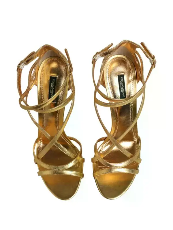 Dolce & Gabbana Keira Strappy Sandals Tone Stiletto Heel