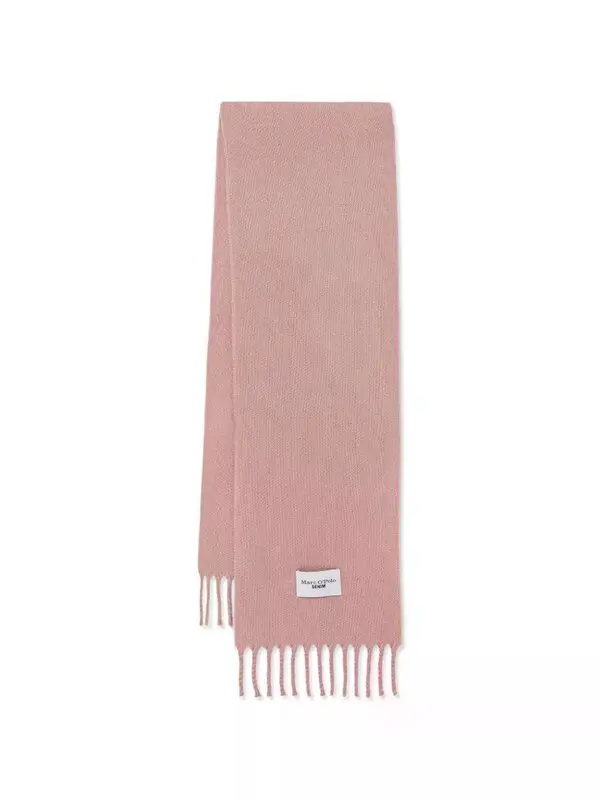 Marc O'polo Fringed Wool Scarf - Pink