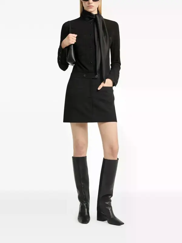 COURREGES Satin-scarf Jersey Shirt