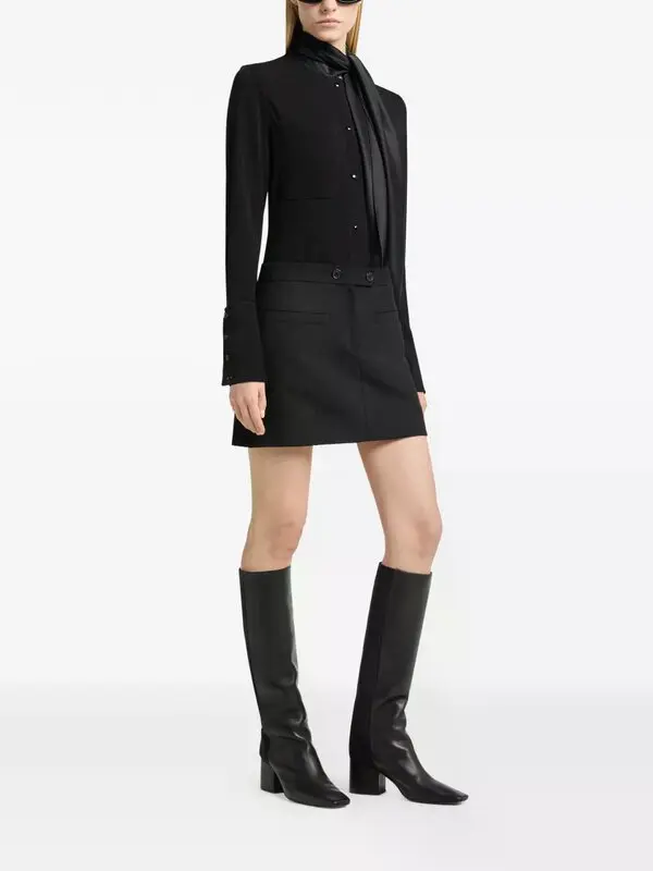 COURREGES Satin-scarf Jersey Shirt