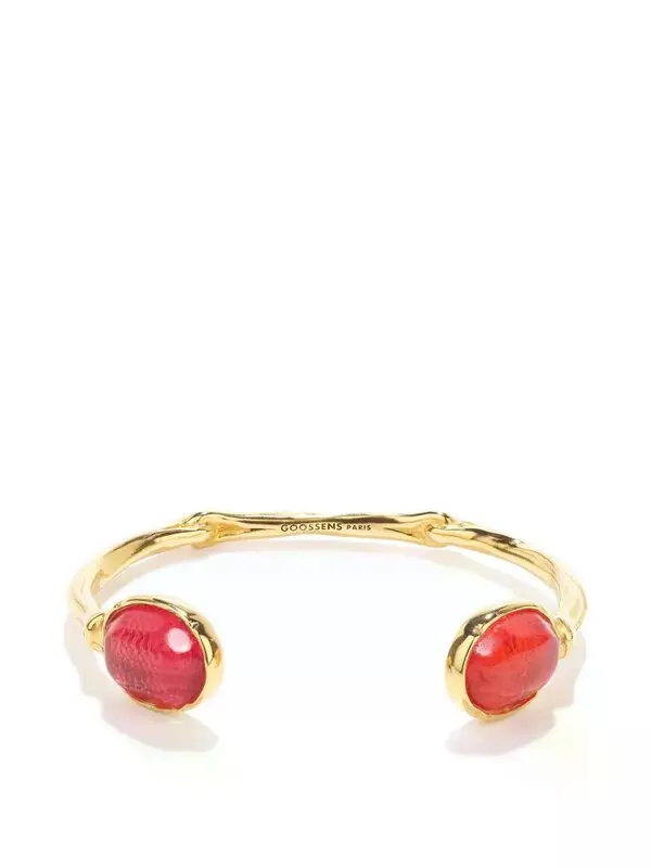 GOOSSENS Cabochon Open Cuff Bracelet - Gold