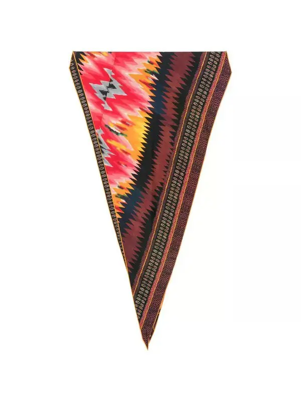 PIERRE-LOUIS MASCIA Ikat-print Scarf - Red