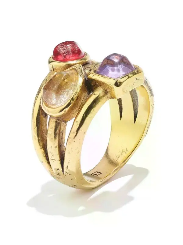 GOOSSENS Mini Cabochons Stacking Ring - Gold