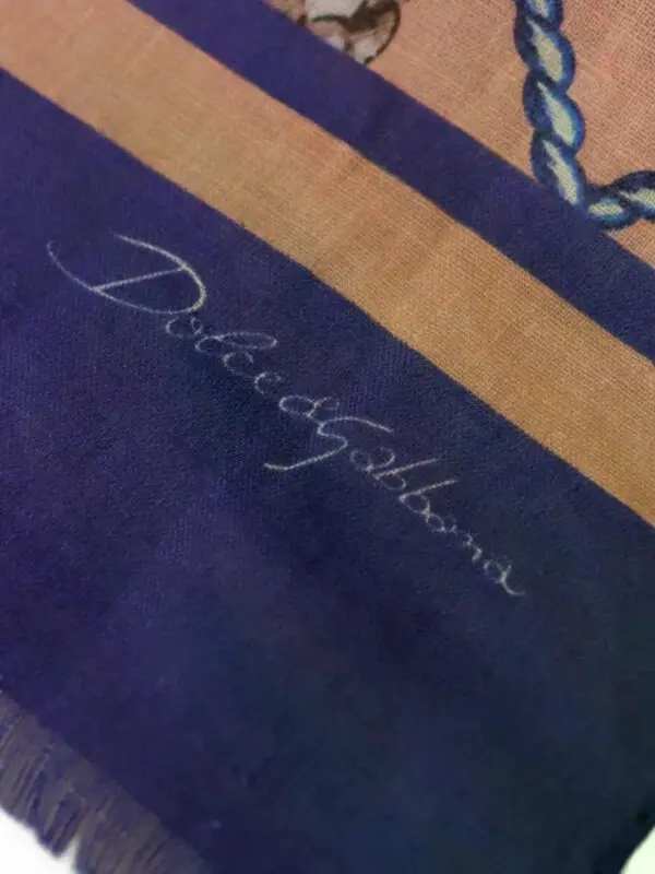 Dolce & Gabbana Seashell Rope-print Scarf