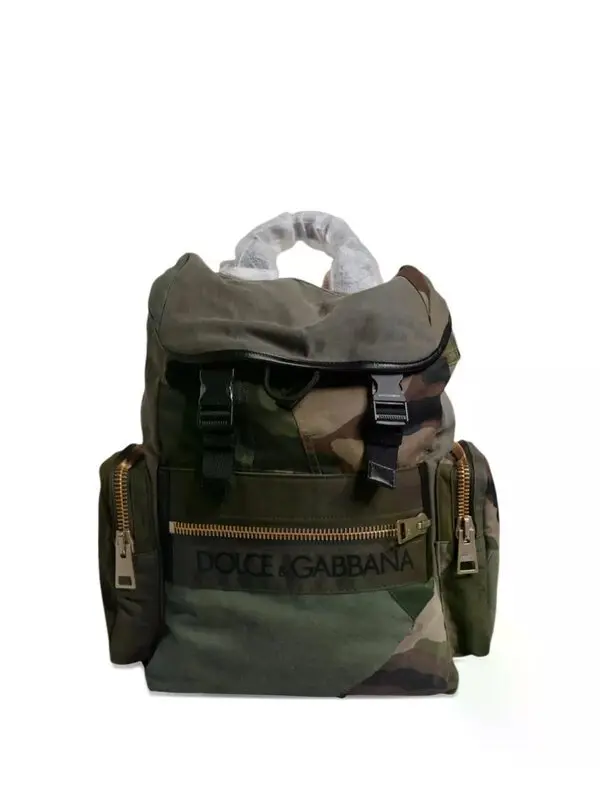 Dolce & Gabbana Patchwork Camouflage Backpack