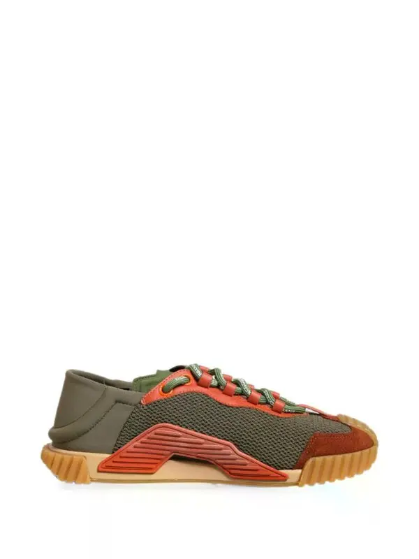 Dolce & Gabbana Low-top Sneakers With Mesh And Suede Accents