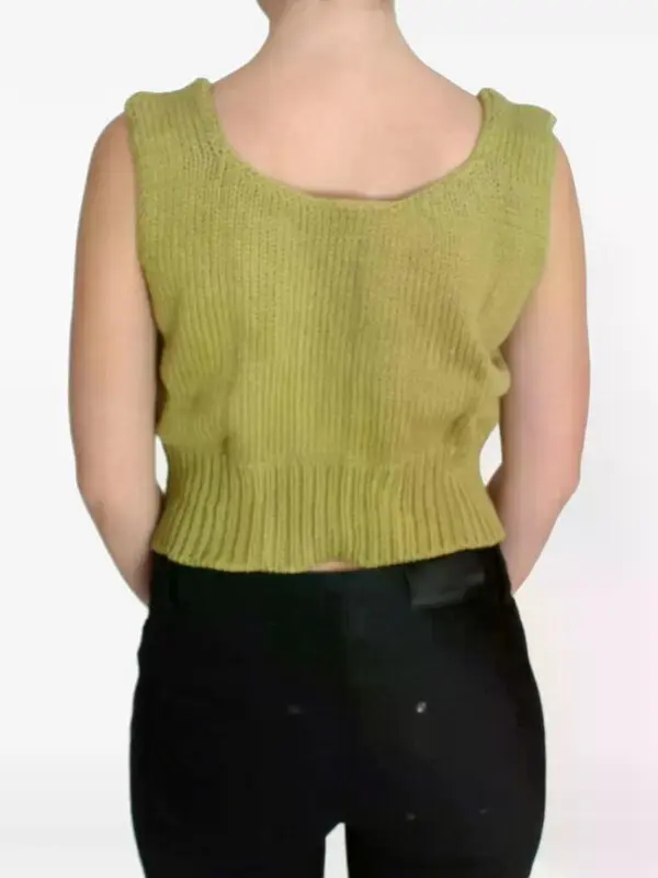 PINK MEMORIES Cropped Sleeveless Knit Top