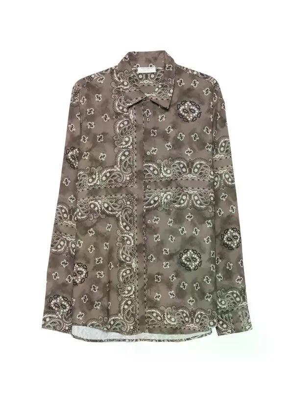 YES LONDON Paisley-pattern Long-sleeves Shirt