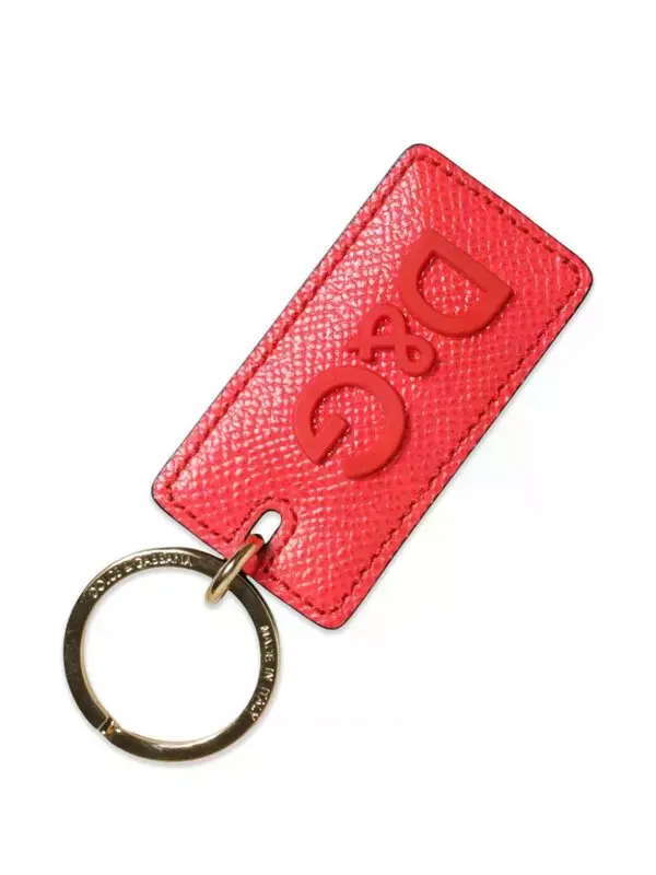 Dolce & Gabbana Logo-plaque Leather Keyring