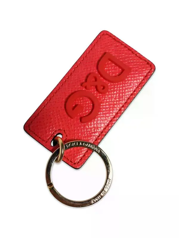 Dolce & Gabbana Logo-plaque Leather Keyring