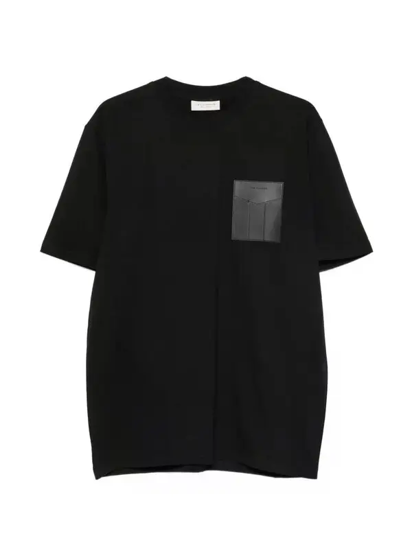 YES LONDON Leather-patch Pocket T-shirt