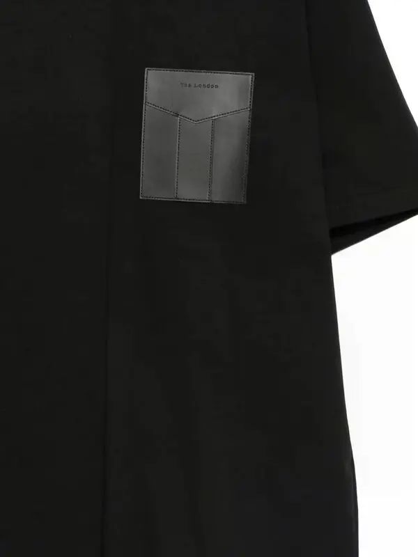 YES LONDON Leather-patch Pocket T-shirt