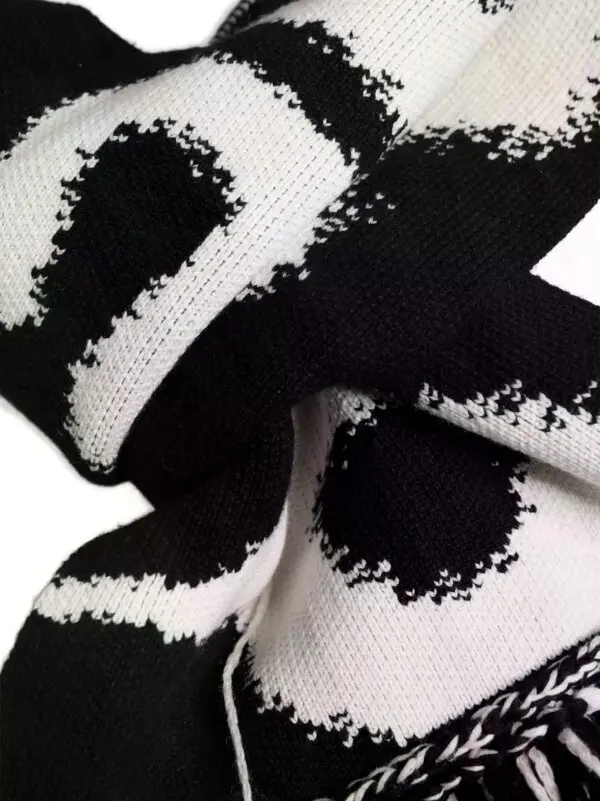 Dolce & Gabbana Logo-intarsia Fringed Scarf