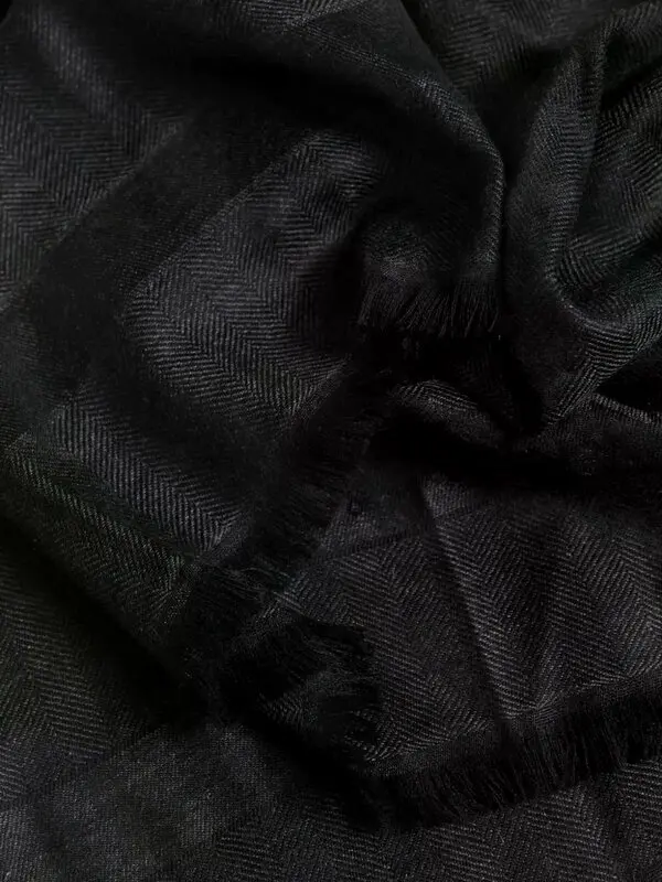 Dolce & Gabbana Herringbone-pattern Fringed Scarf