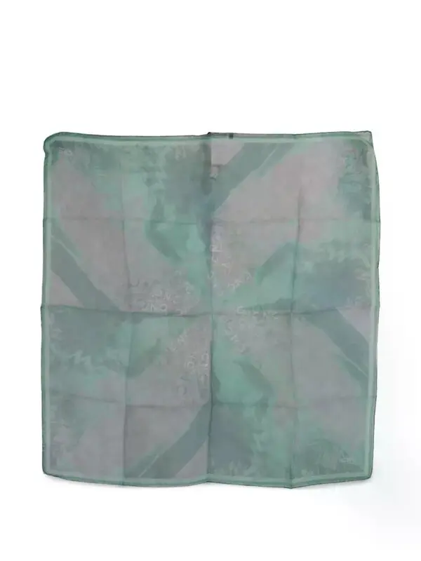 Costume National Striped Silk Scarf - Green