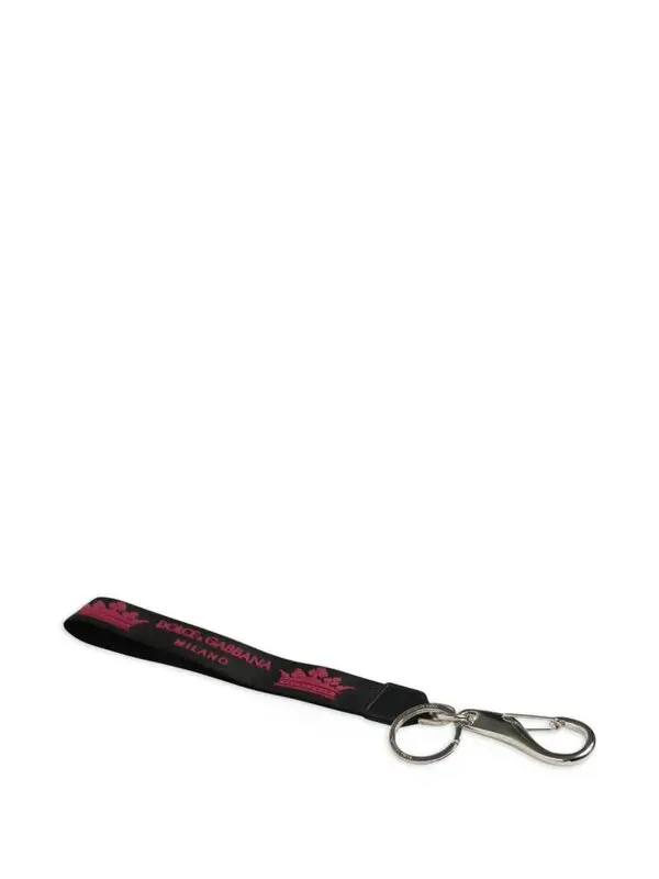 Dolce & Gabbana Logo-print Crown-motif Keyring