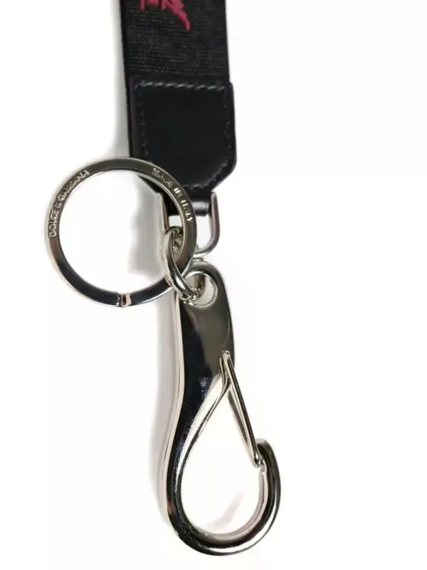 Dolce & Gabbana Logo-print Crown-motif Keyring
