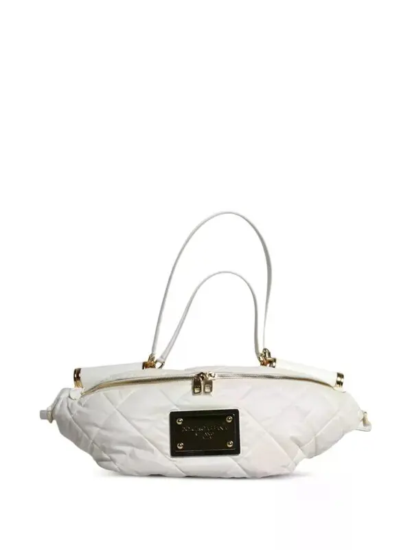 Dolce & Gabbana Quilted Logo Plaque Belt Bag