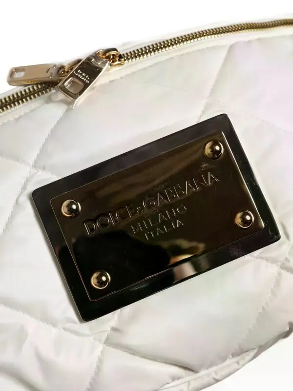 Dolce & Gabbana Quilted Logo Plaque Belt Bag