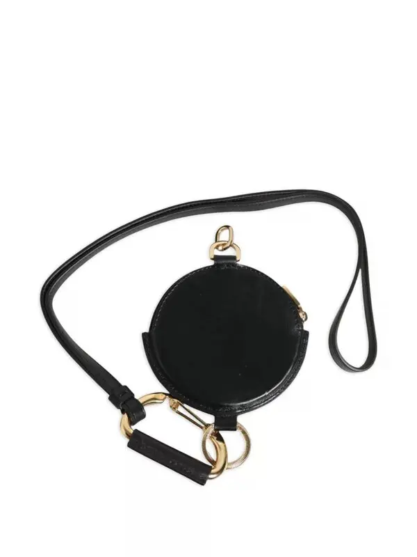 Dolce & Gabbana Dg-plaque Leather Lanyard Wallet