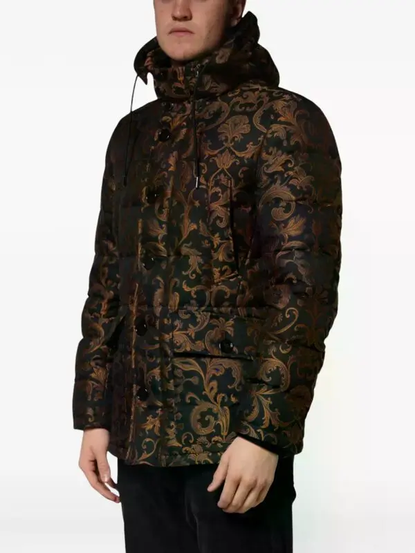 Dolce & Gabbana Floral Jacquard Quilted Hooded Jacket