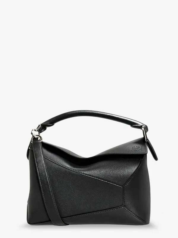 Loewe Puzzle Edge Leather Handbag - Black
