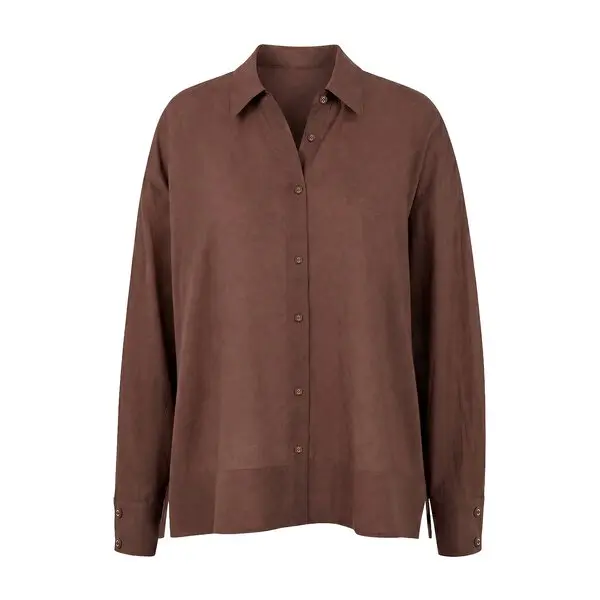 Adrift Clothing Raya Boxy Shirt In Chocolate - Brown