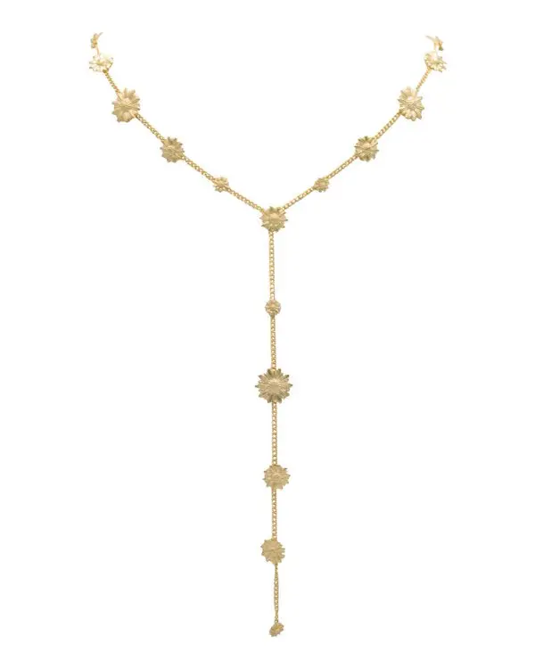 MARCIA MORAN Sunny, Sunflower Lariat - Gold