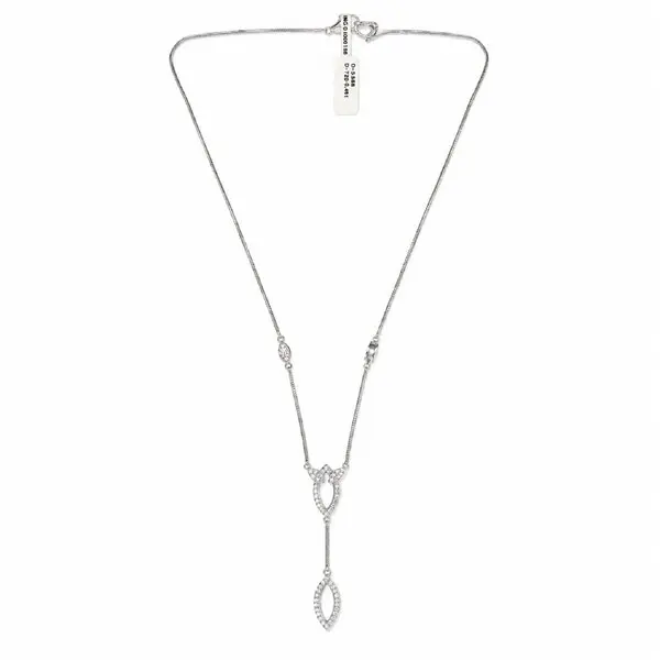 ARTISAN 18k Gold Diamond Marquise Y-drop Necklace - White