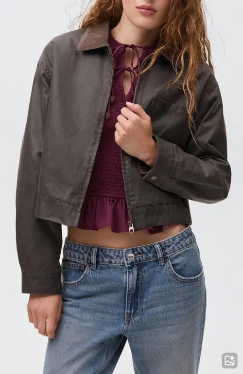 Mango Faux Leather Biker Jacket