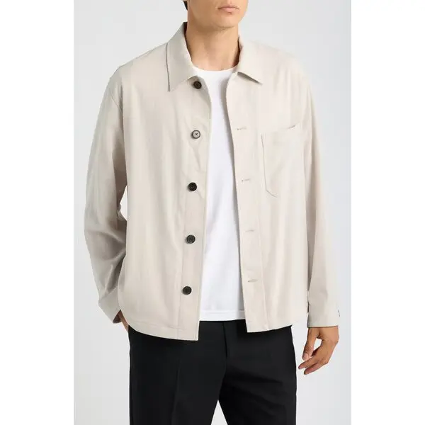 Theory Performance Shirt Jacket - Silver Cloud