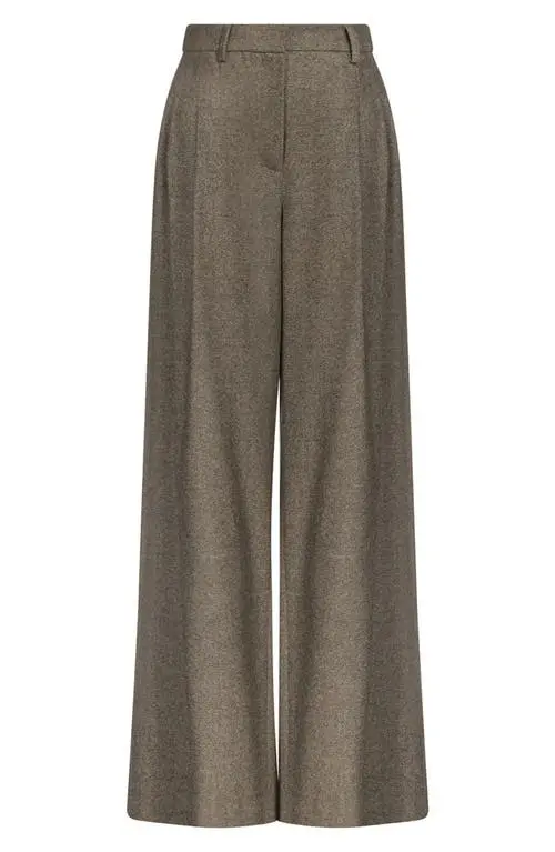 TWP Avery Herringbone Wool Blend Wide Leg Pants