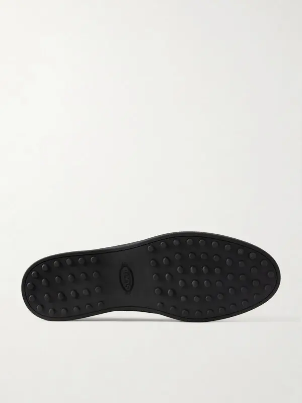 TOD'S Suede Penny Loafers - Gray