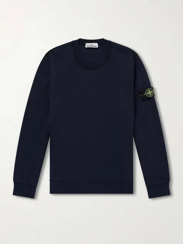 Stone Island Garment-dyed Cotton-fleece Sweatshirt