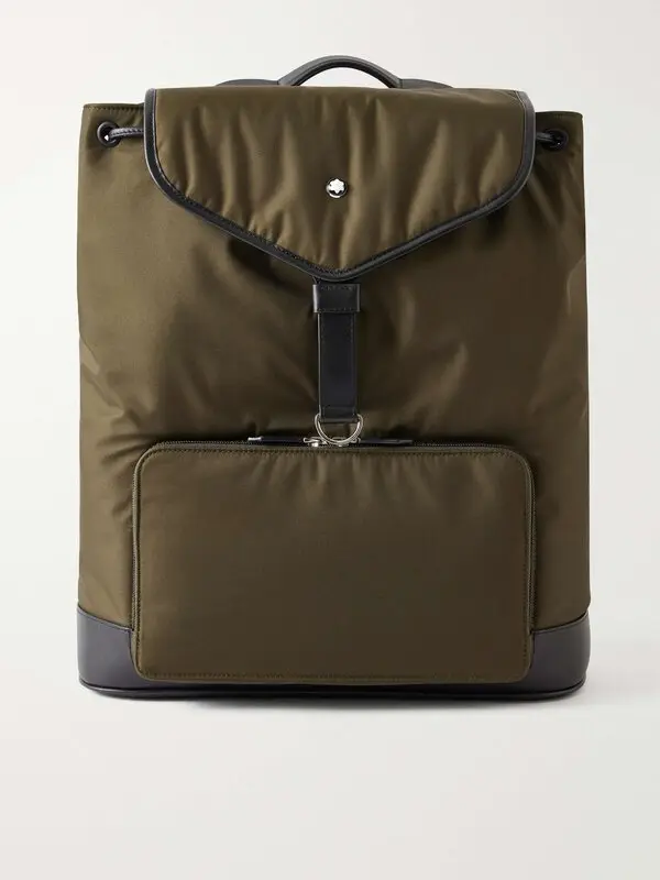 Montblanc Panorama Leather-trimmed Shell Backpack