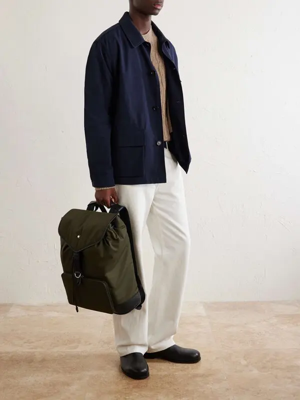 Montblanc Panorama Leather-trimmed Shell Backpack