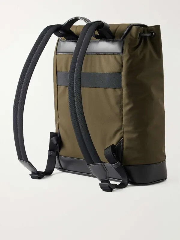 Montblanc Panorama Leather-trimmed Shell Backpack