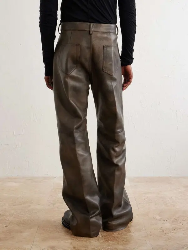 Rick Owens Geth Wide-leg Leather Trousers