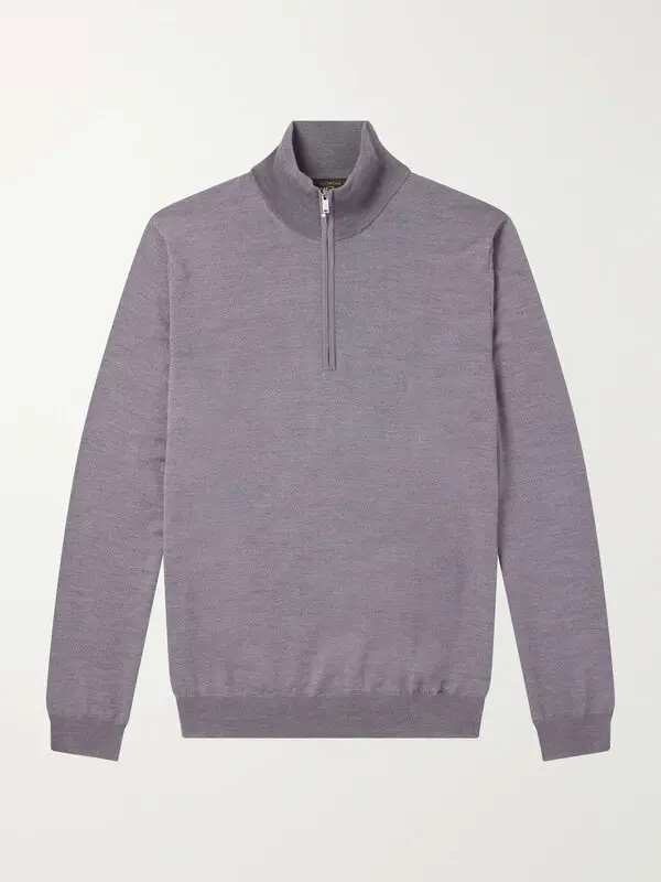 SLOWEAR Zanone Flexwool Half-zip Sweater