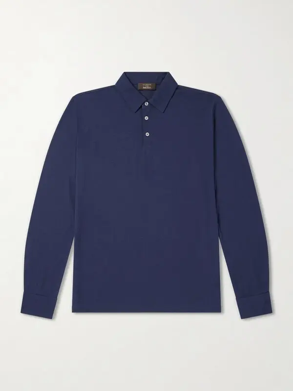SLOWEAR Zanone Slim-fit Icecotton Piqué Polo Shirt - Blue