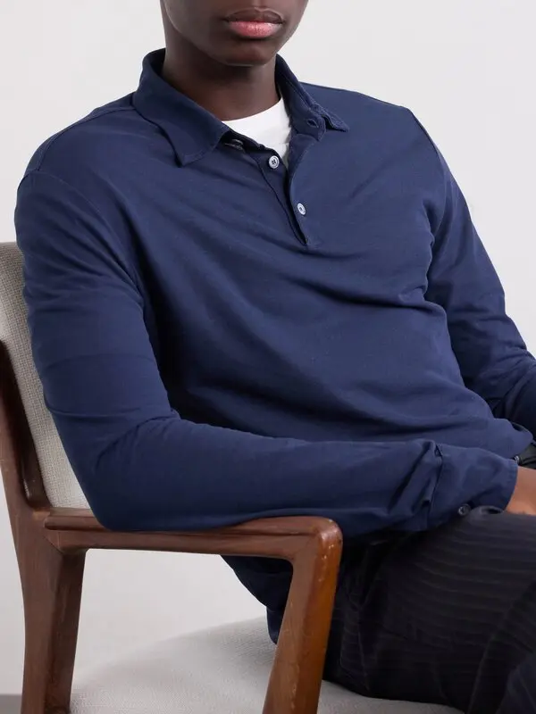 SLOWEAR Zanone Slim-fit Icecotton Piqué Polo Shirt - Blue