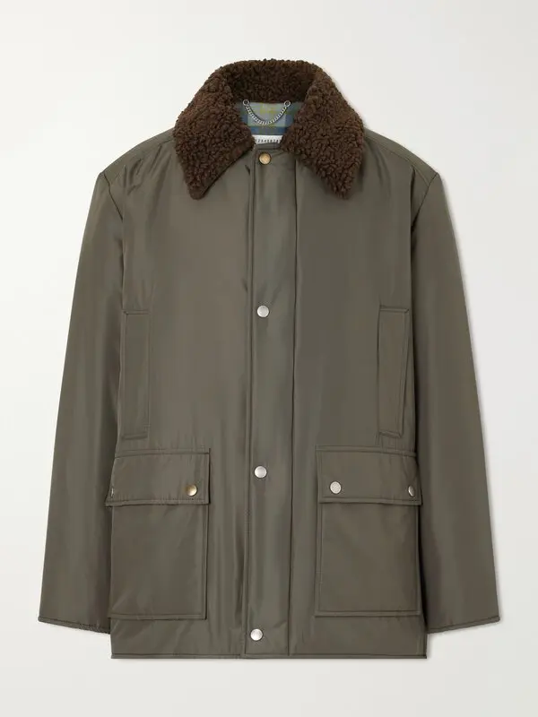 MAISON MARGIELA Hunting Jacket With Plush Trim - Green