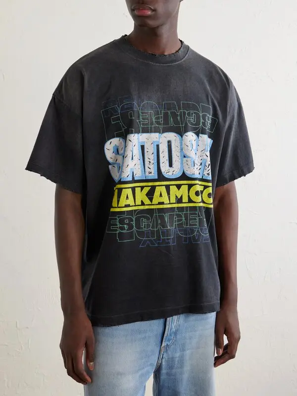 SATOSHI NAKAMOTO Escape Reality Logo-print Cotton-jersey T-shirt