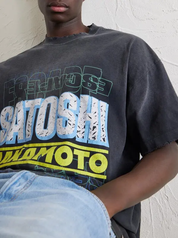 SATOSHI NAKAMOTO Escape Reality Logo-print Cotton-jersey T-shirt
