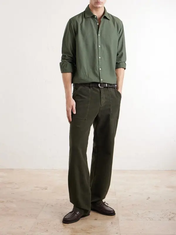 Massimo Alba New Ragata Straight-leg Brushed Cotton Trousers