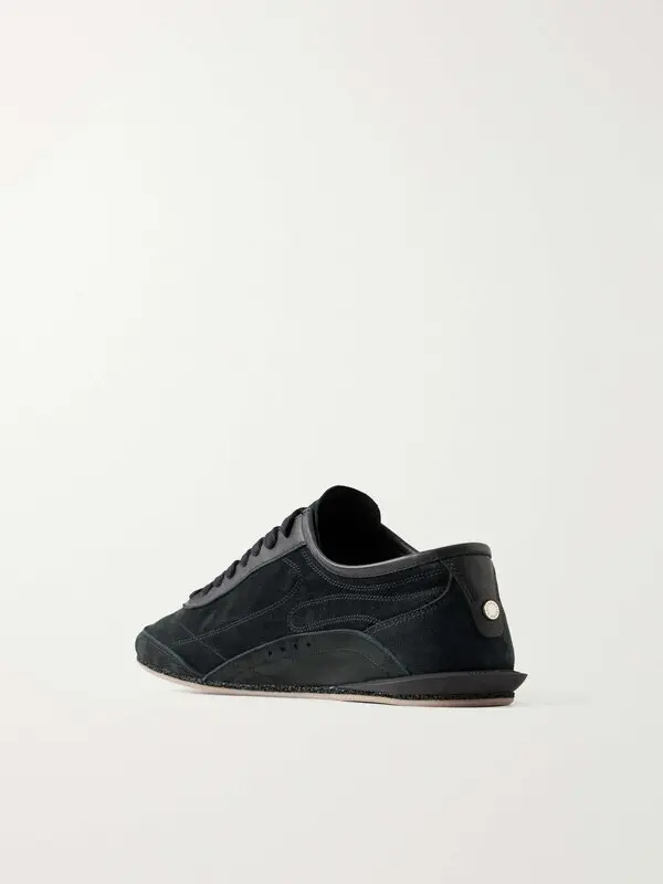 Dolce & Gabbana Leather-trimmed Suede Sneakers