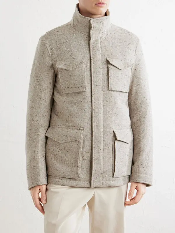 Herno Virgin Wool-tweed Field Jacket