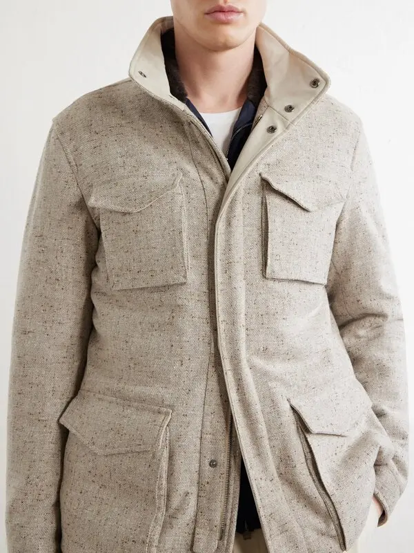 Herno Virgin Wool-tweed Field Jacket