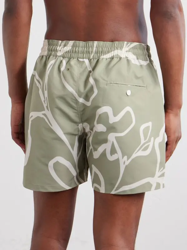 Frescobol Carioca Straight-leg Printed Recycled Swim Shorts