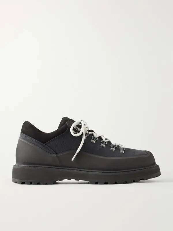 Diemme Cornaro Gomma Rubber And Nubuck Sneakers - Black